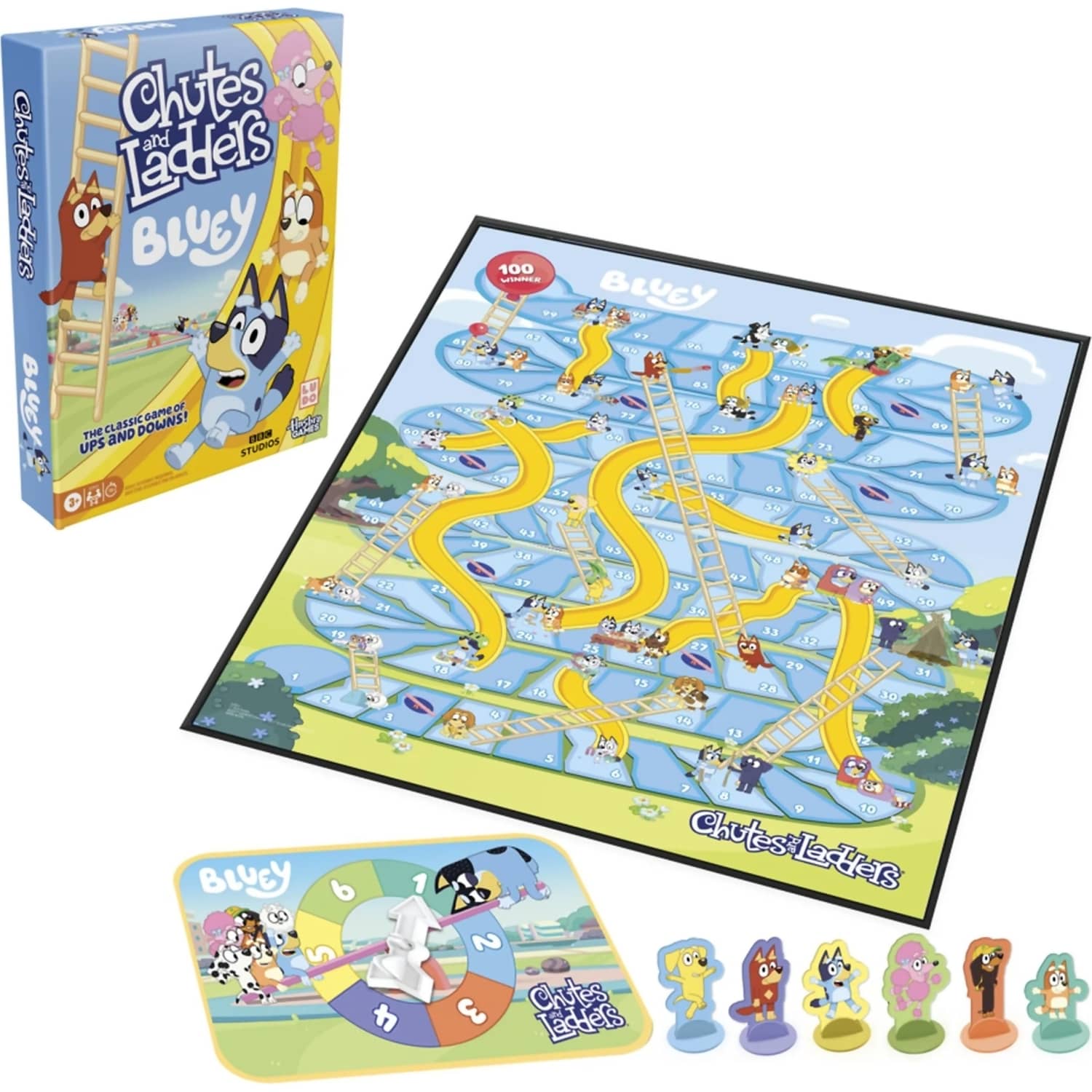Bluey - Bluey Chutes & Ladders Classic Board Game - Hasbro Games ...